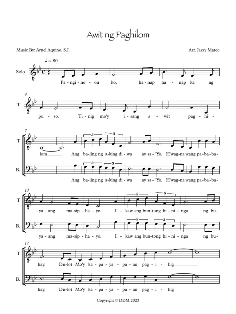 Awit NG Paghilom DDM | PDF