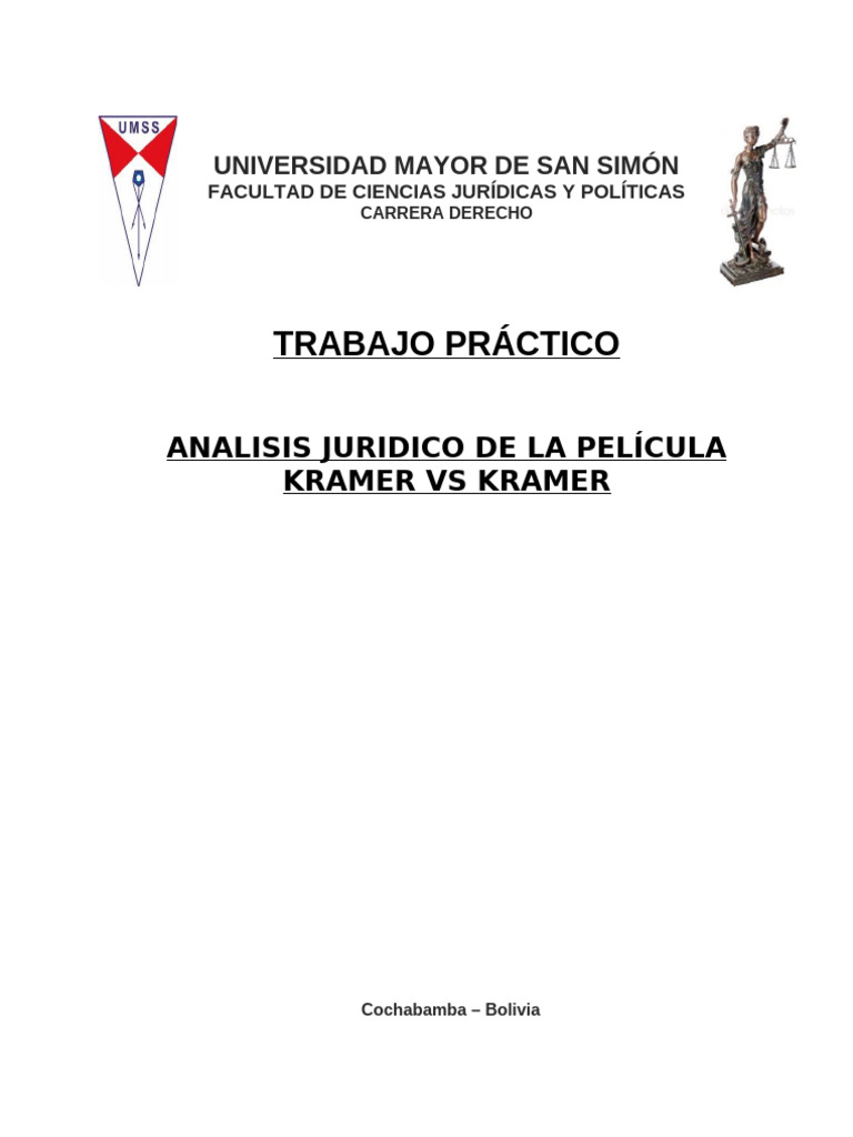 Análisis jurídico de Kramer vs. Kramer | PDF