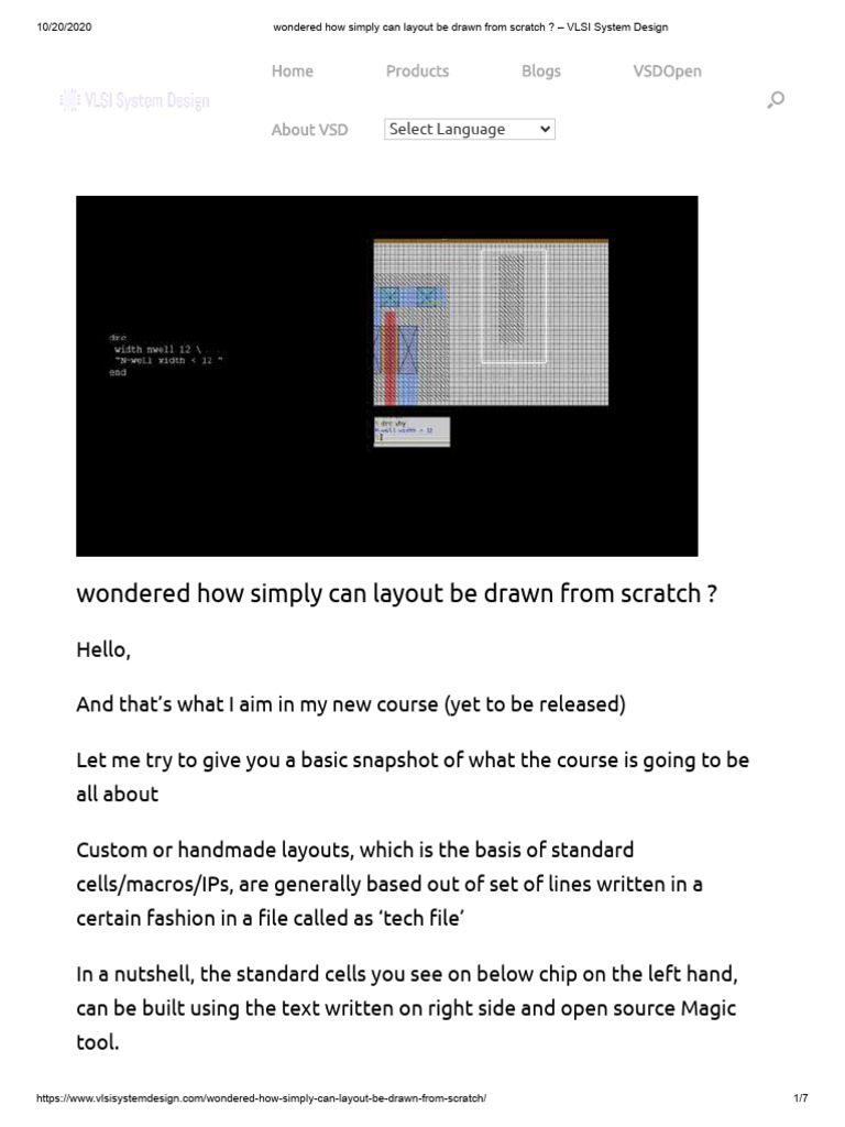 Custom VLSI Layout Design Basics | PDF | Very Large Scale Integration ...