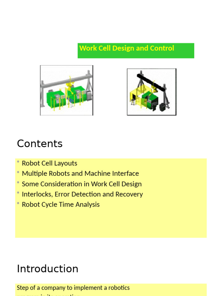 Work Cell Design and Control | PDF