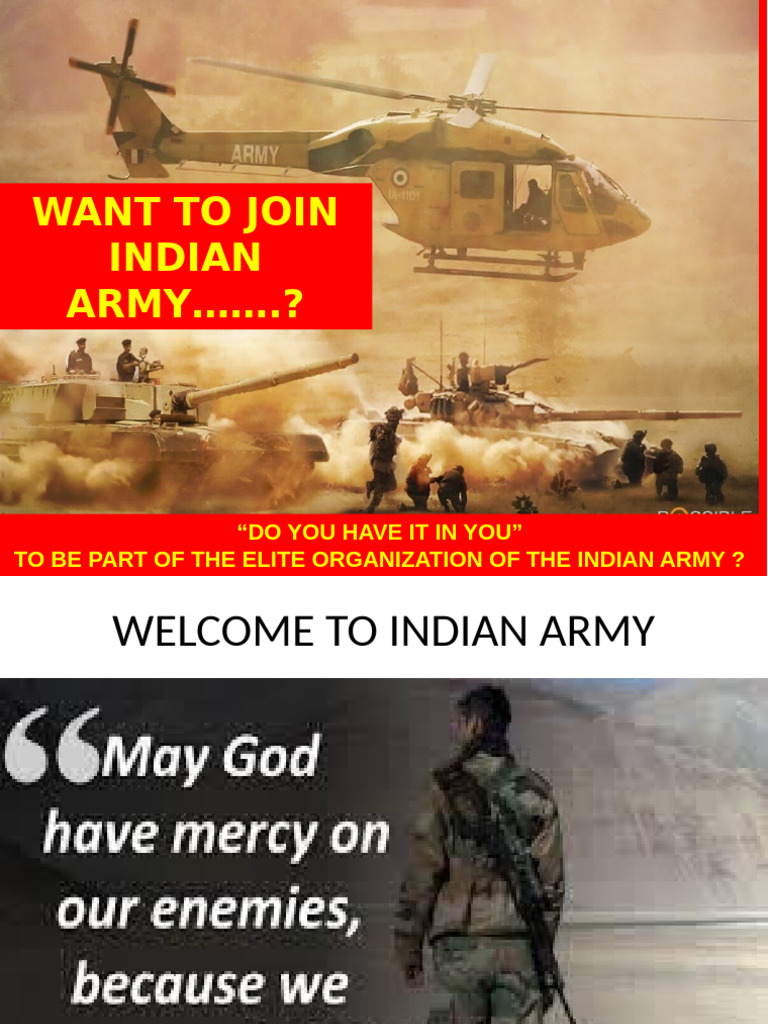Join the Indian Army: Opportunities & Lifestyle | PDF | Military ...