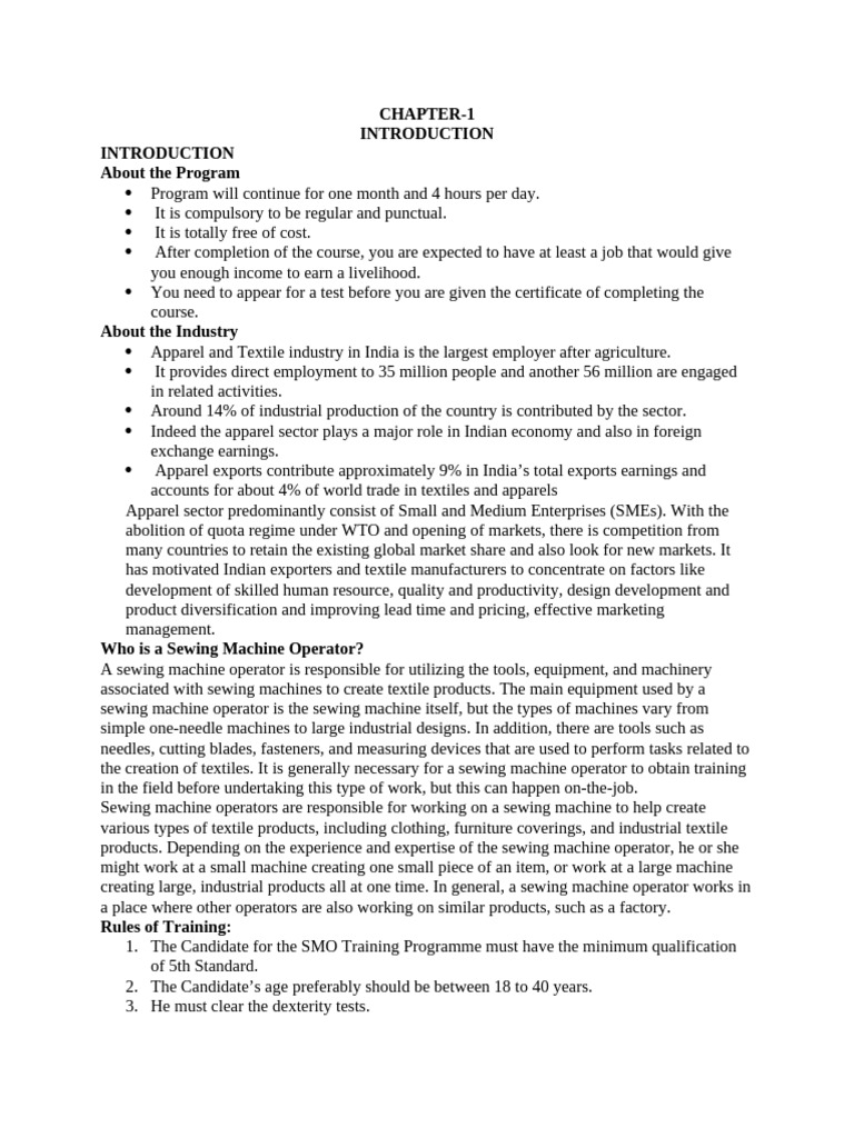 Trainee's Handbook | PDF | Seam (Sewing) | Yarn