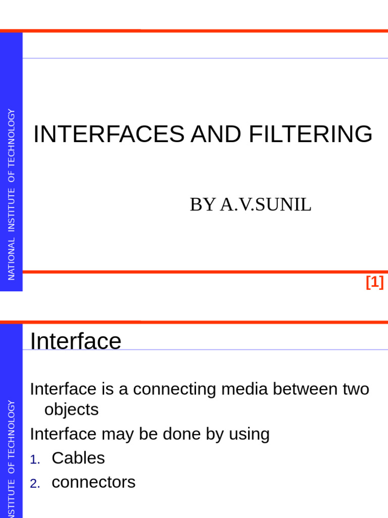 Interfaces and Filtering | PDF | Optical Fiber | Filter (Signal Processing)