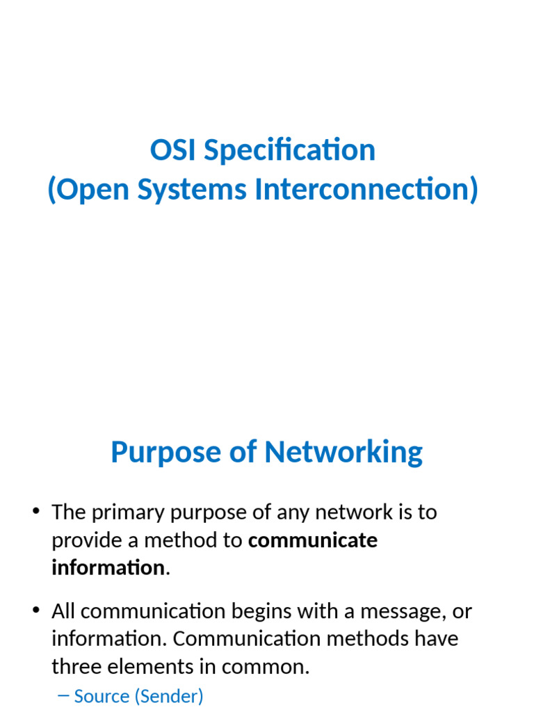 2-OSI Specification and Internet Protocol | PDF | Transmission Control ...