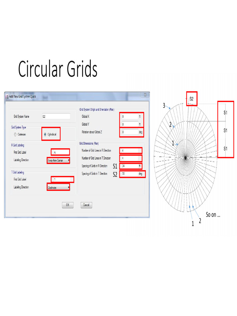 Circular Grid Modeling Exercise | PDF