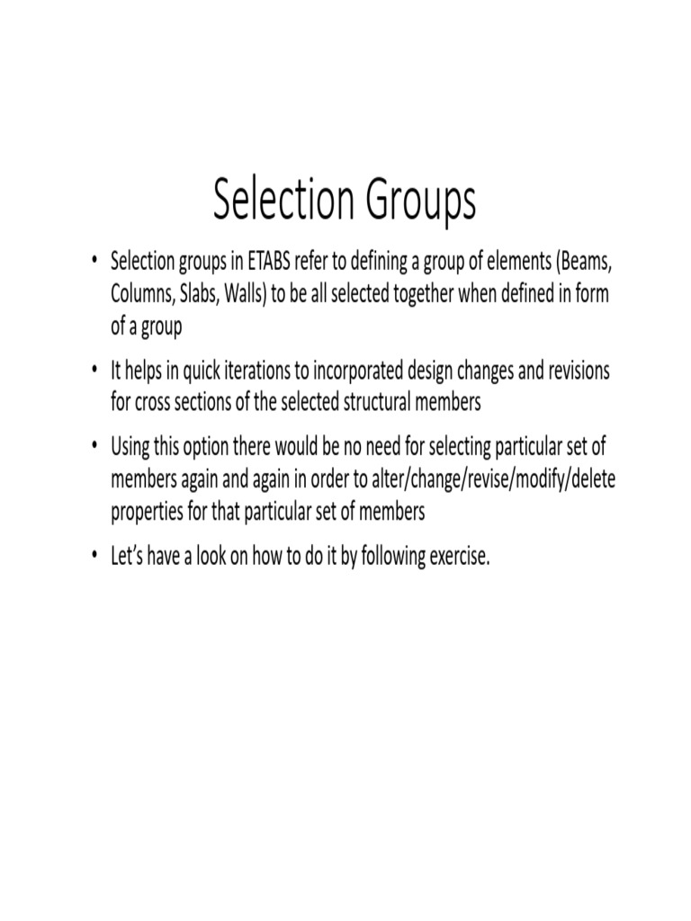 14 Selection Groups | PDF