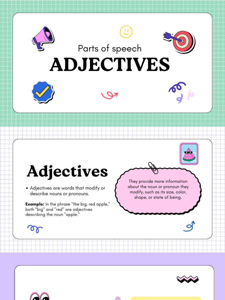 Understanding Adjectives and Their Types | PDF | Adjective | Noun