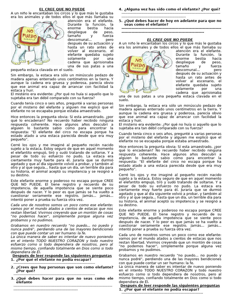 El Cree Que No Puede - 103850 | PDF