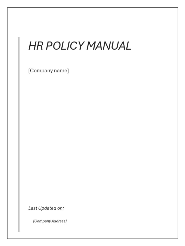 HR Compliance Policy Manual | PDF | Occupational Safety And Health ...