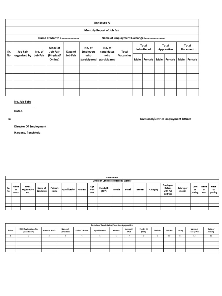 Monthly Job Fair Report Summary | PDF | Employment | Labor