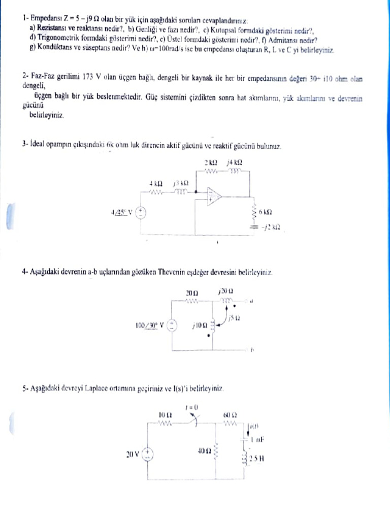 2024-2025 Devre Teorisi 2 | PDF
