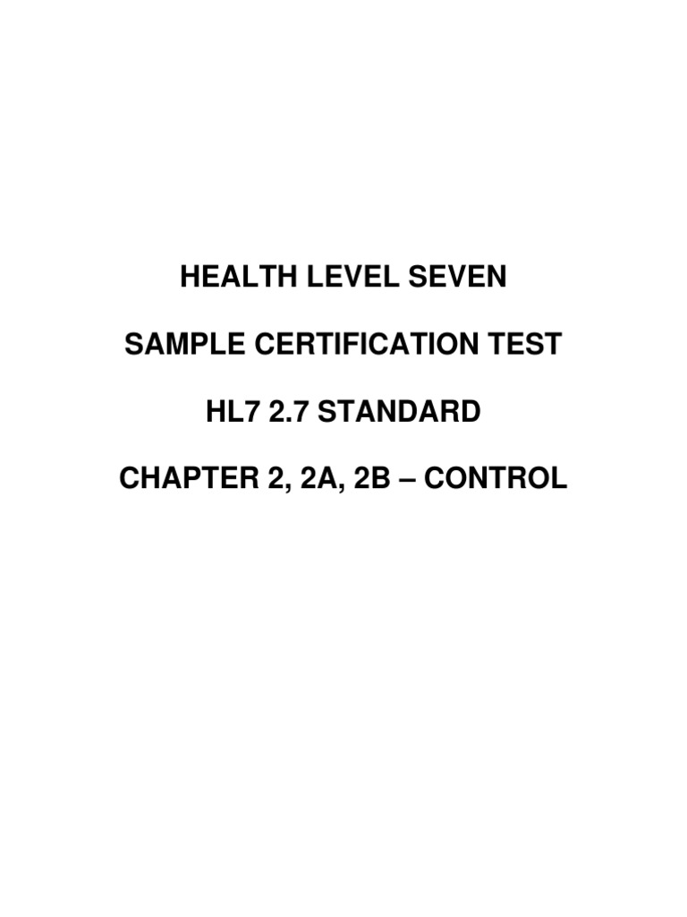 Hl7 Sample Test 2 7 | PDF | Finance & Money Management | Technology ...