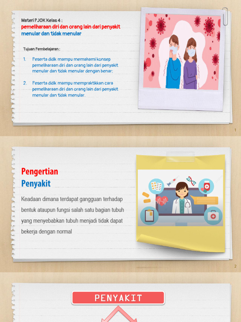 PJOK Kelas 4 - Penyakit Menular Dan Tidak Menular | PDF