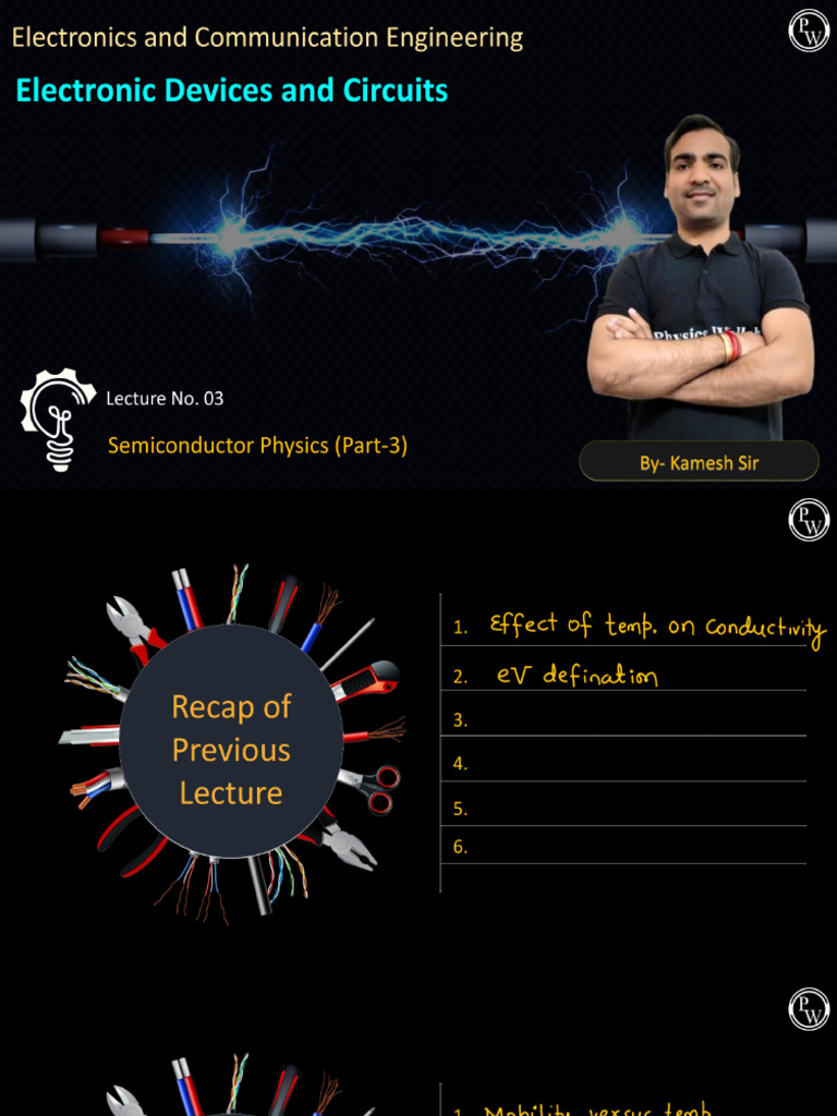 Semiconductor Physics 03 Class Notes | PDF