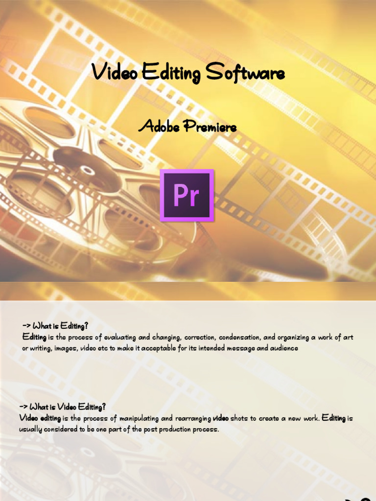 Video Editing Basics with Premiere Pro | PDF | Video | High Definition ...