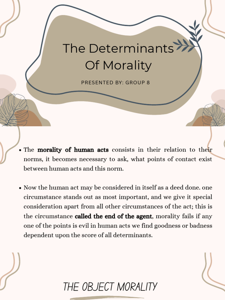 Determinants of Morality Explained | PDF | Morality | Intention