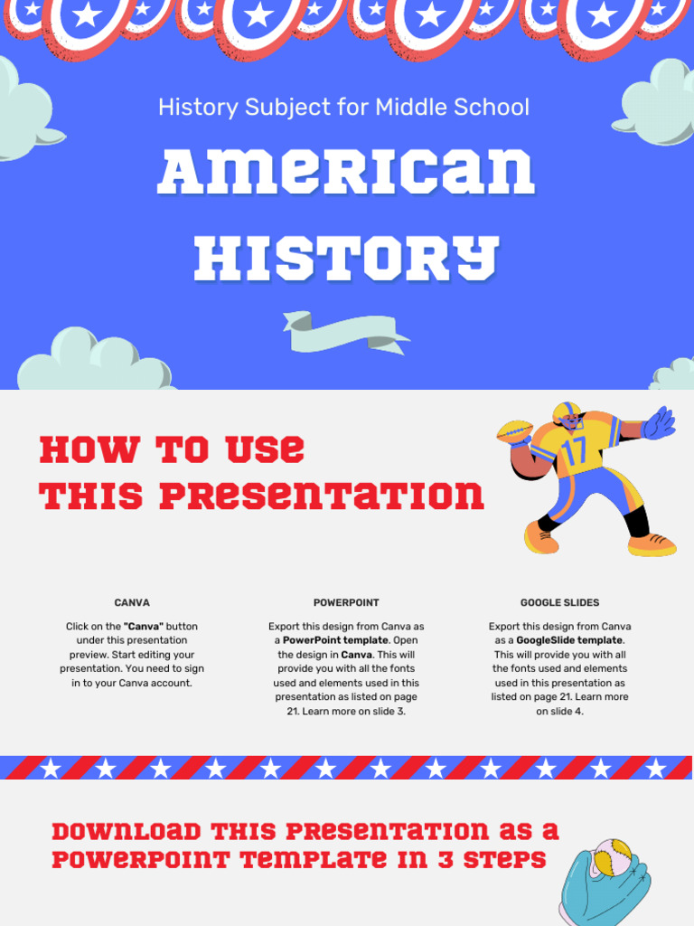 American History Presentation Template | PDF | Button (Computing ...