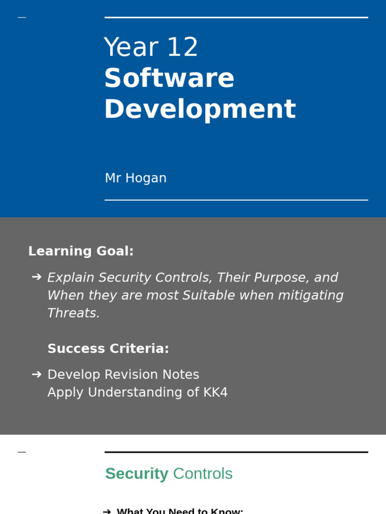 Security Controls | PDF | Version Control | Security