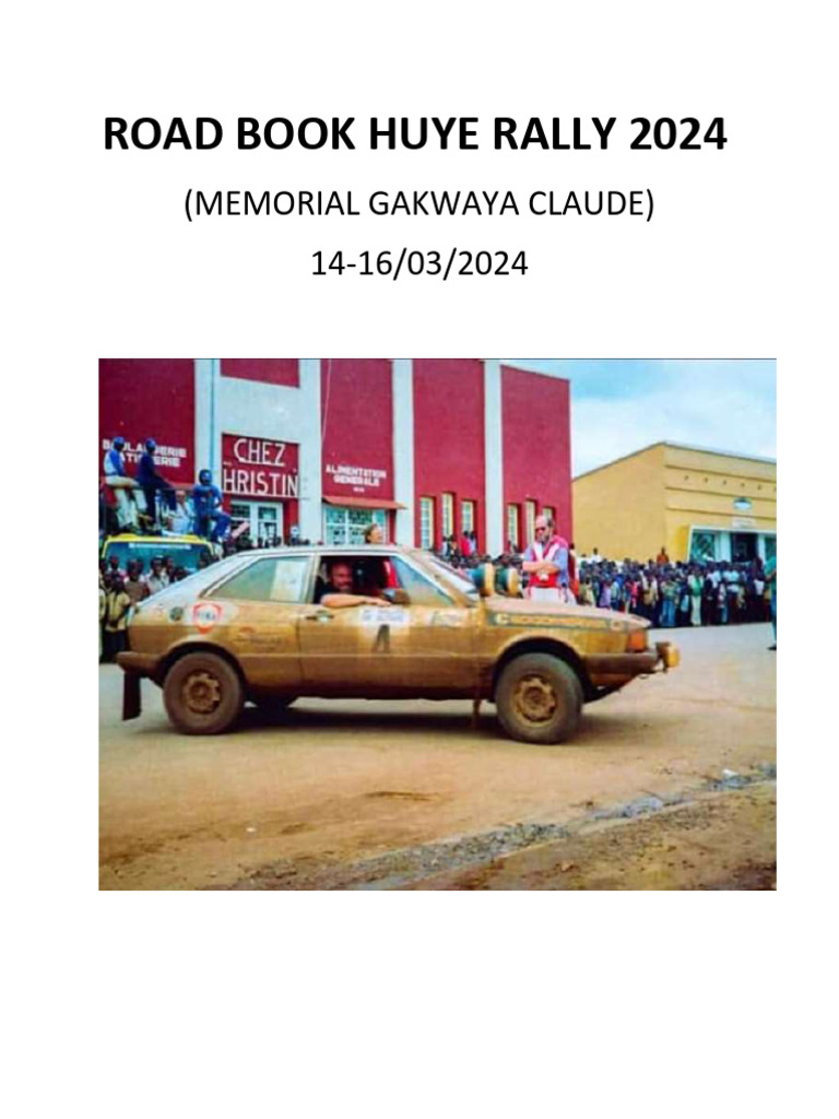 Huye Rally 2024 Road Book Guide | PDF | Land Vehicles | Individual Sports