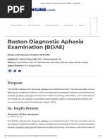 Boston Diagnostic Aphasia Examination | PDF | Neuroscience | Cognitive ...