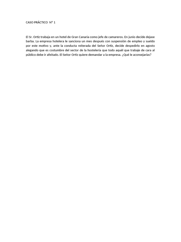 Caso Prã Ctico Nâº 1 | PDF