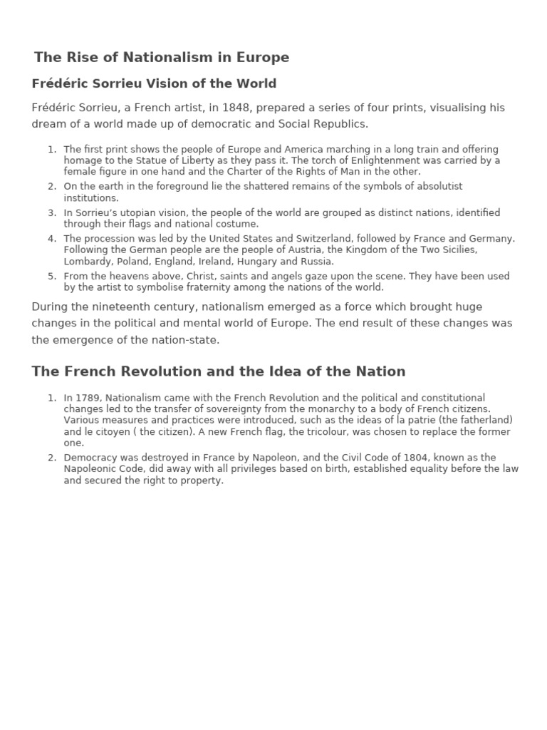 The Rise of Nationalism in Europe | PDF | Prussia | Kingdom Of Prussia