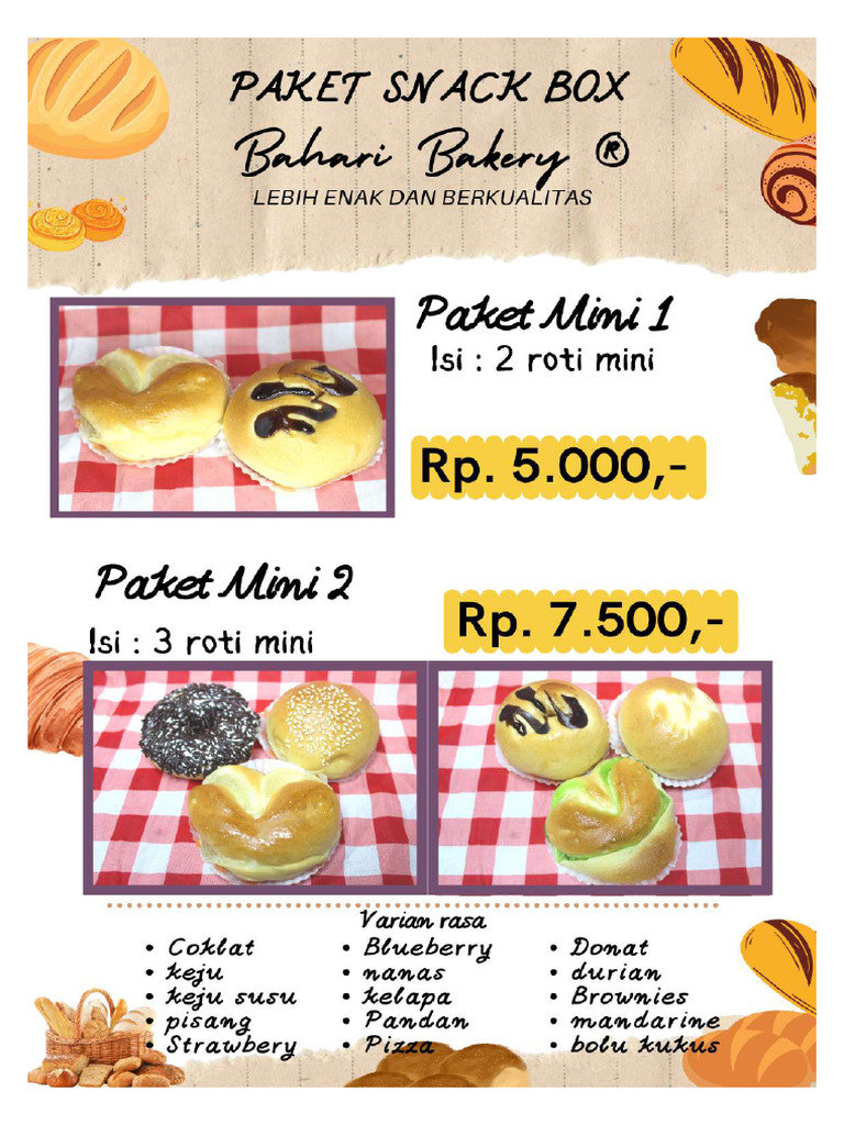Paket Snack Box Mini & Medium | PDF