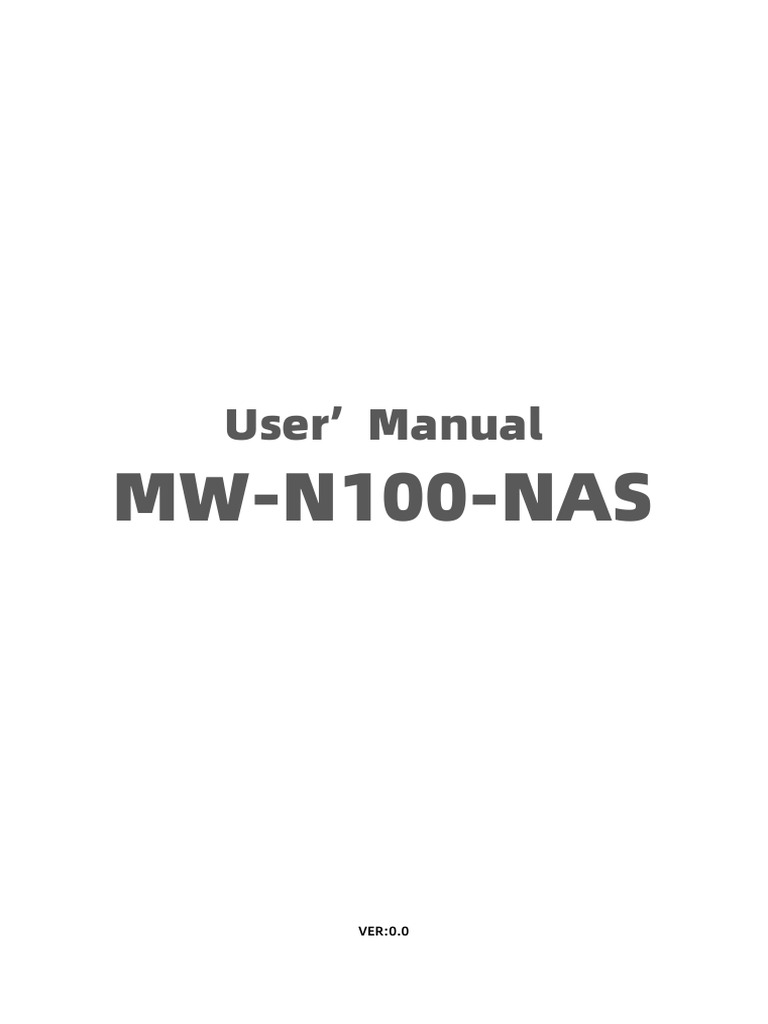 N18-N100-N305 NAS Work Manual | PDF