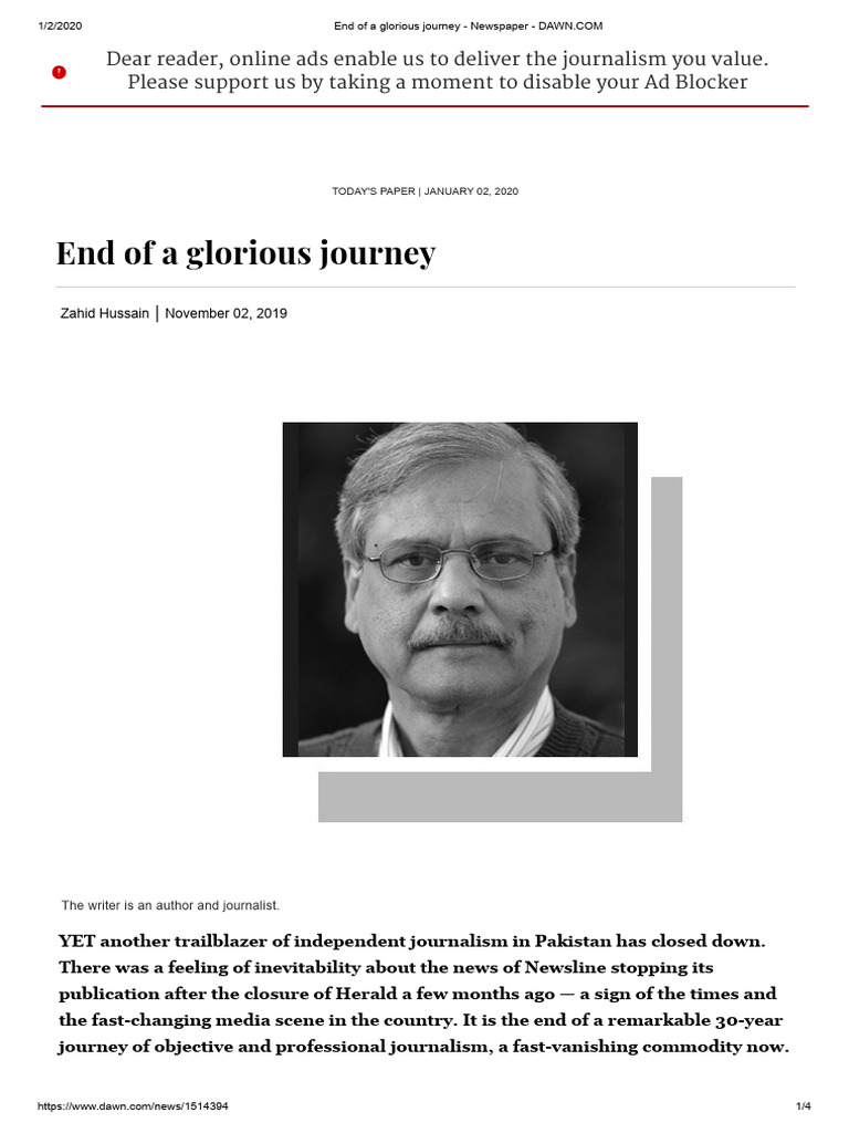 End of A Glorious Journey - Newspaper - DAWN - COM (LATEST) | PDF ...