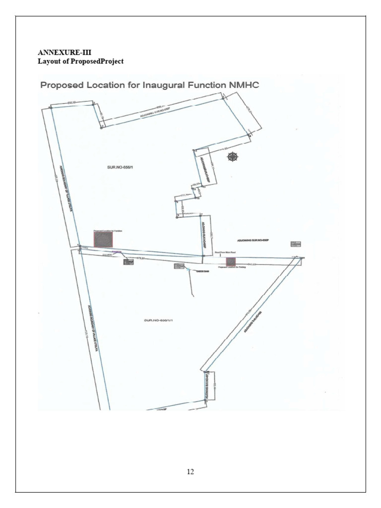Annexure-Iii Layout of Proposedproject | PDF