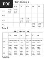 Updated Class Time Table - 2023 - 24 | PDF