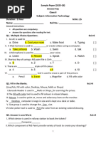 Class 2 Computer Sample Paper | PDF | Drawing