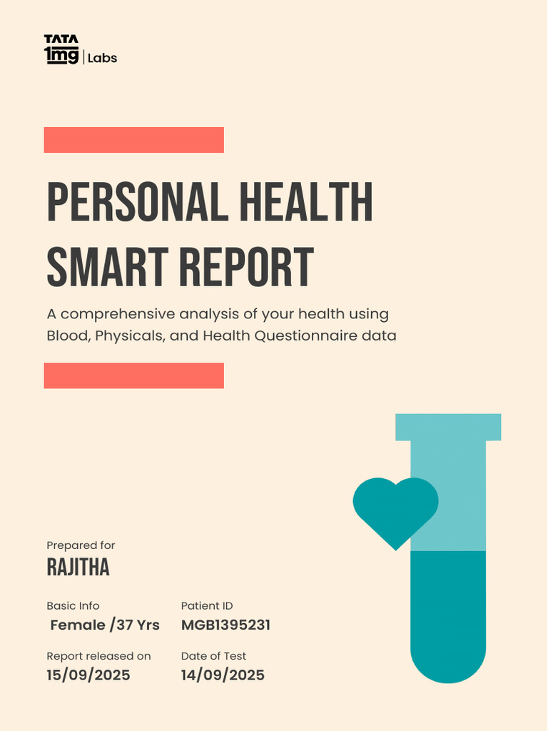 Tata 1mg Comprehensive Health Report | PDF | Cholesterol | Low Density ...
