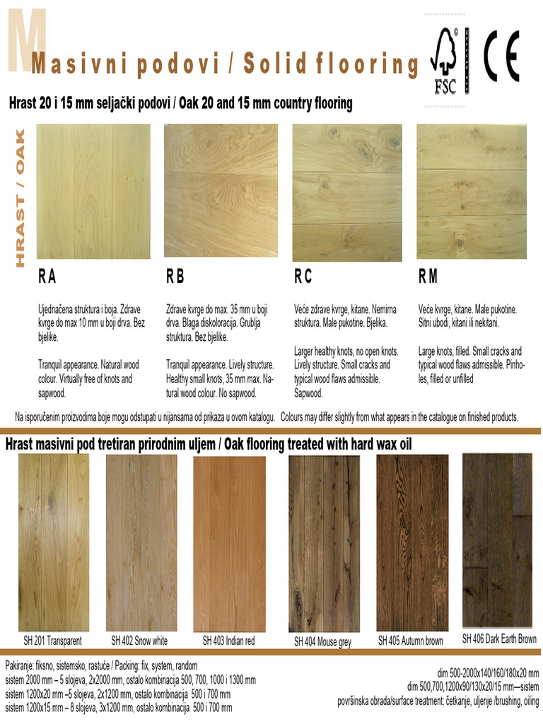 Solid Wood Flooring Specifications | PDF