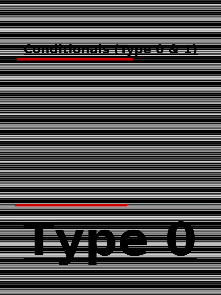 Conditionals (Type 0, 1, 2) | PDF | Semantics | Language Mechanics