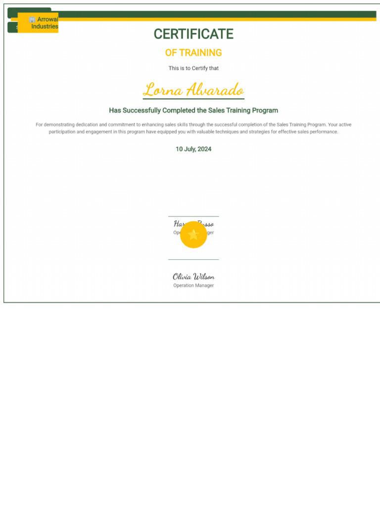 Certificate of Training | PDF