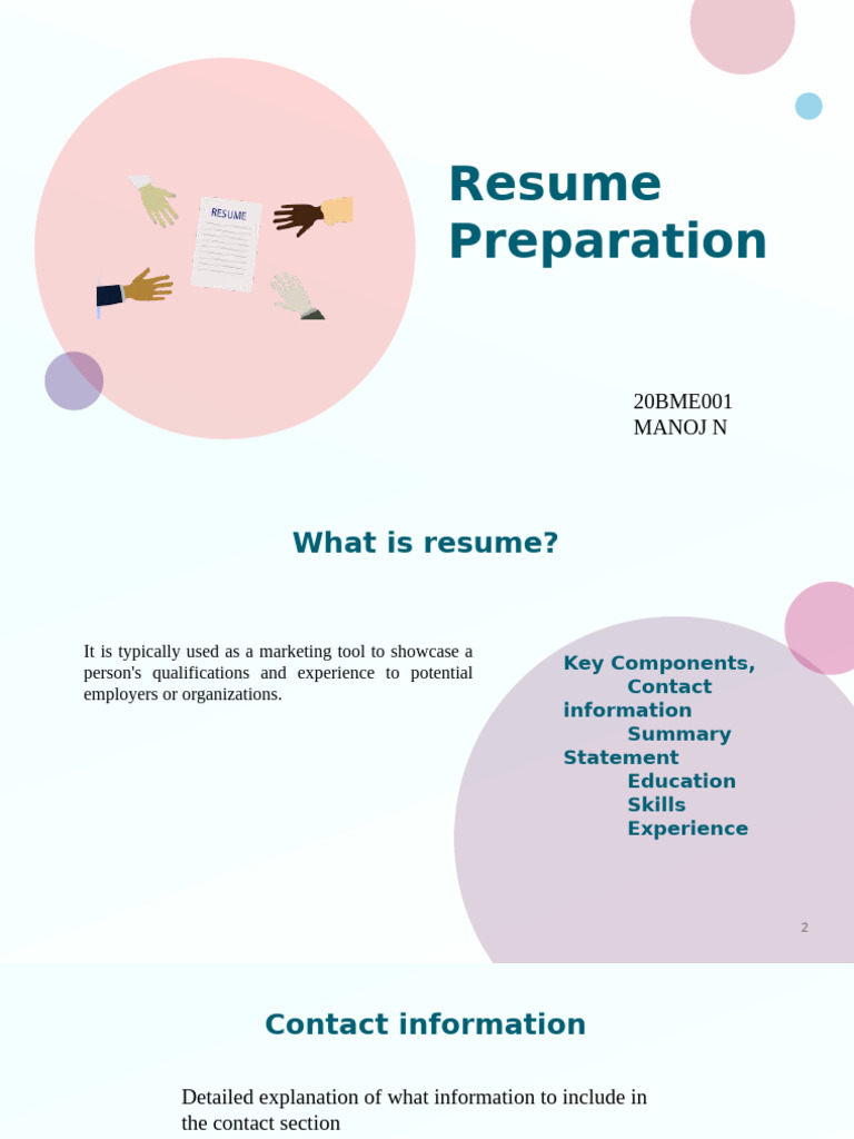 Resume Preparation | PDF