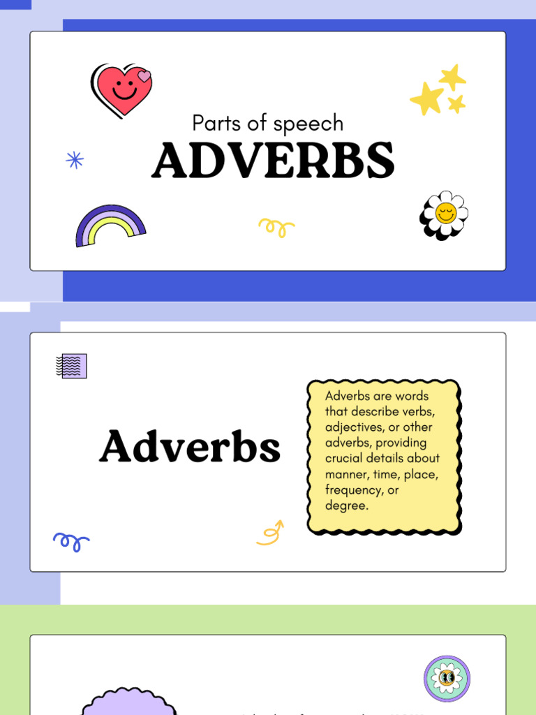 Parts of Speech - Adverbs 1 | PDF