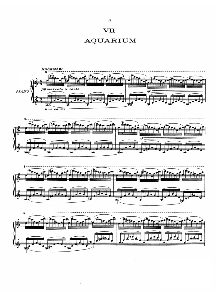 Saint Saens Aquarium | PDF