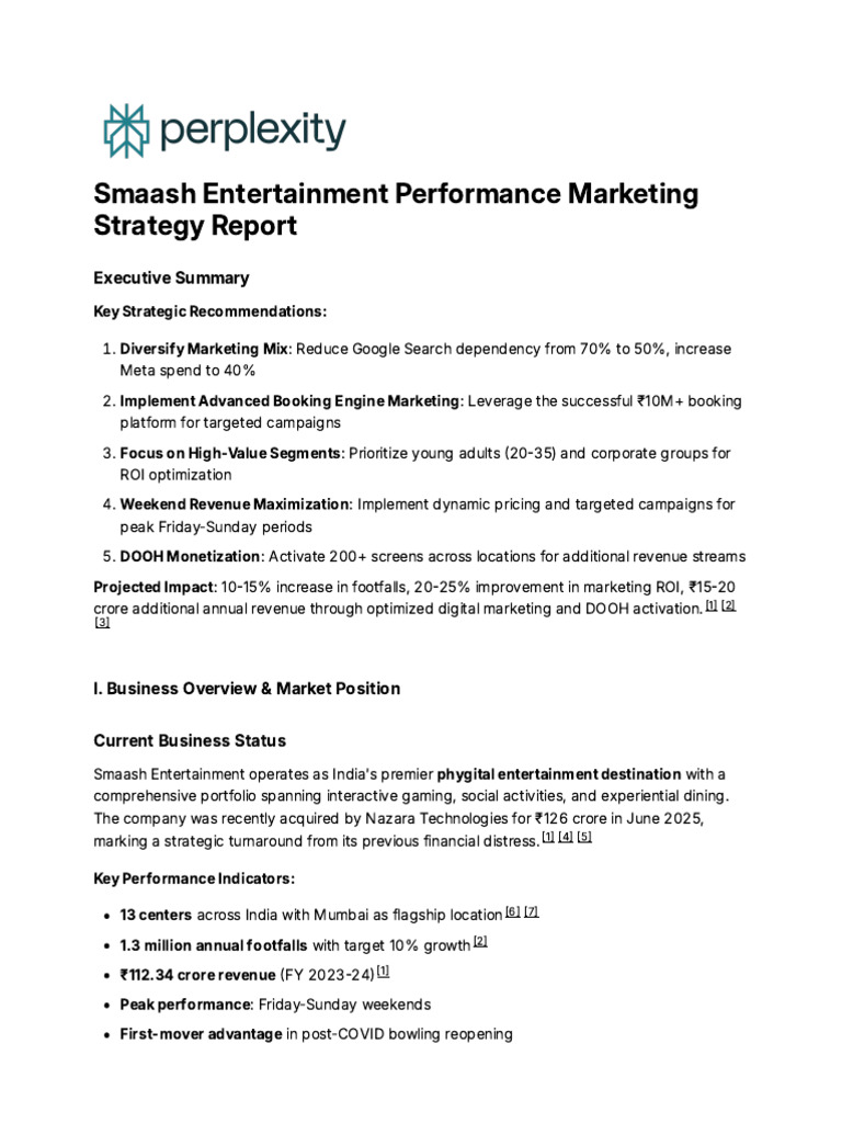 Smaash Entertainment Performance Marketing Strateg | PDF | Digital ...