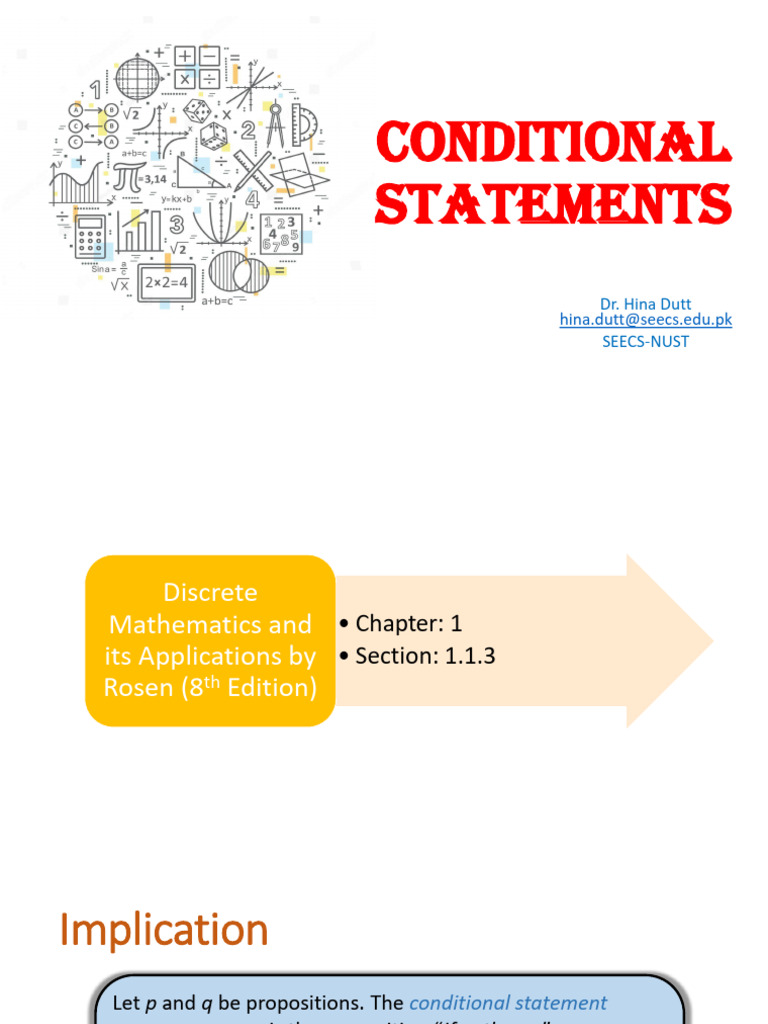 Conditional Statements | PDF | If And Only If | Syntax (Logic)