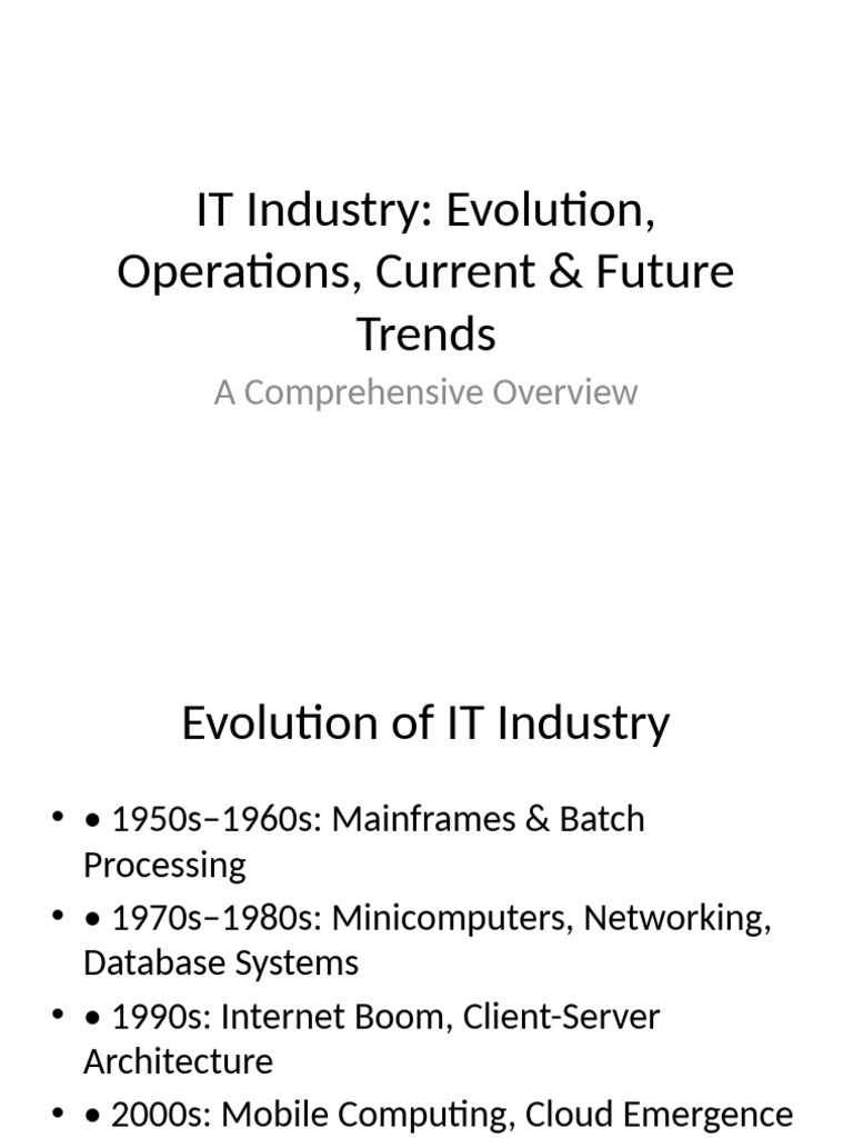 IT Industry Presentation | PDF