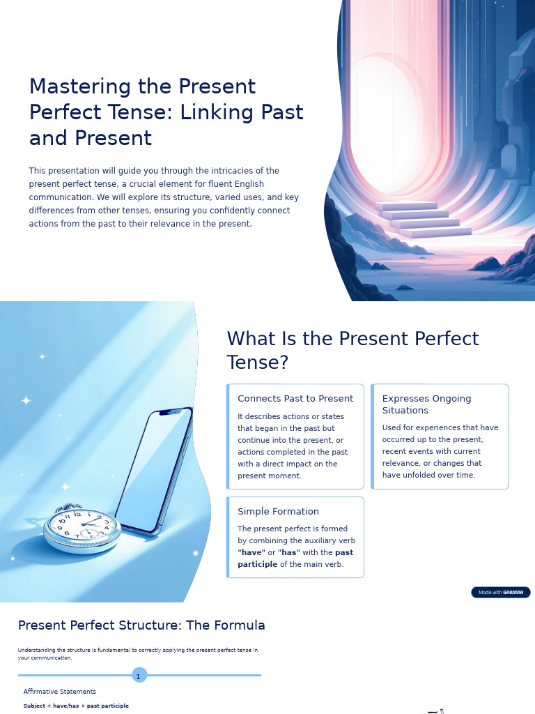 Mastering Present Perfect Tense Guide | PDF | Verb | Perfect (Grammar)