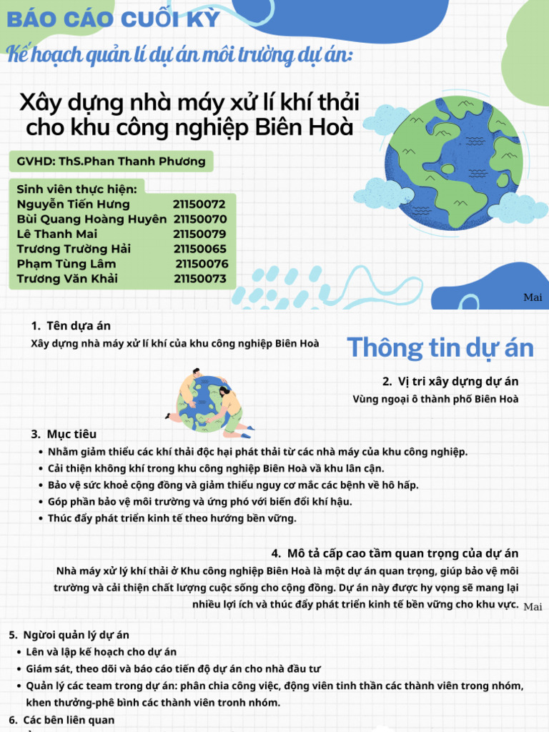 Blue and Green Illustrated Environmental Sustainability Presentation | PDF