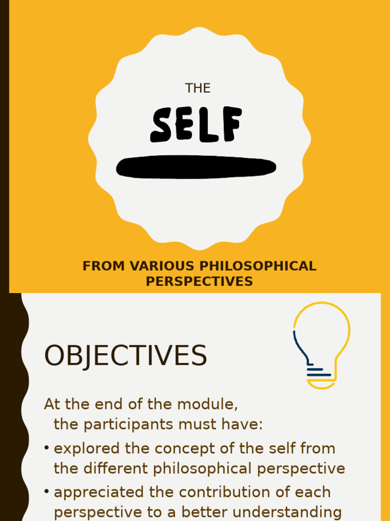 E Self From Various Philosophical Perspectives Revised 4 | PDF ...