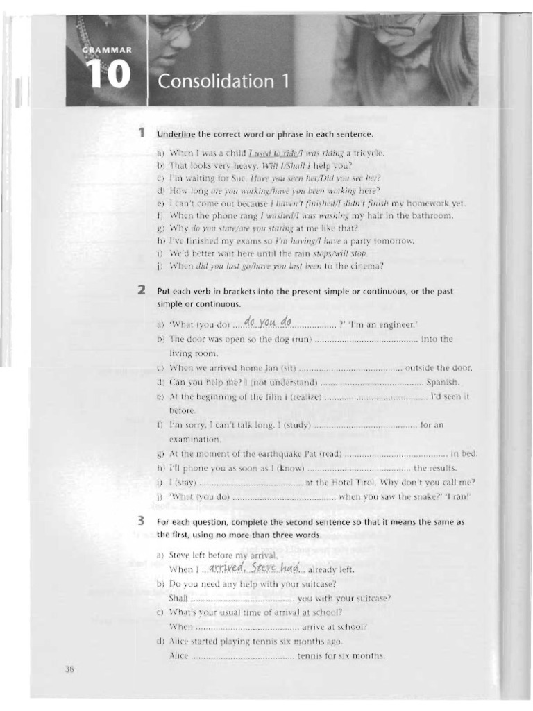 Homework Revision Present Past Future | PDF