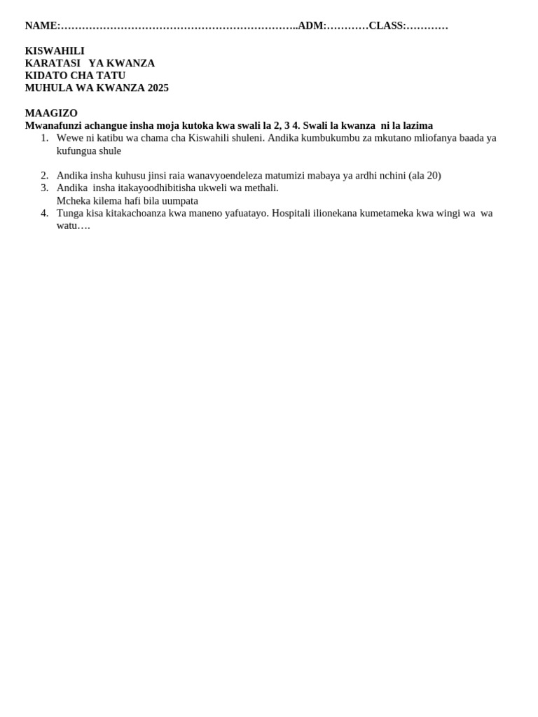 Kisw PP1 QN | PDF