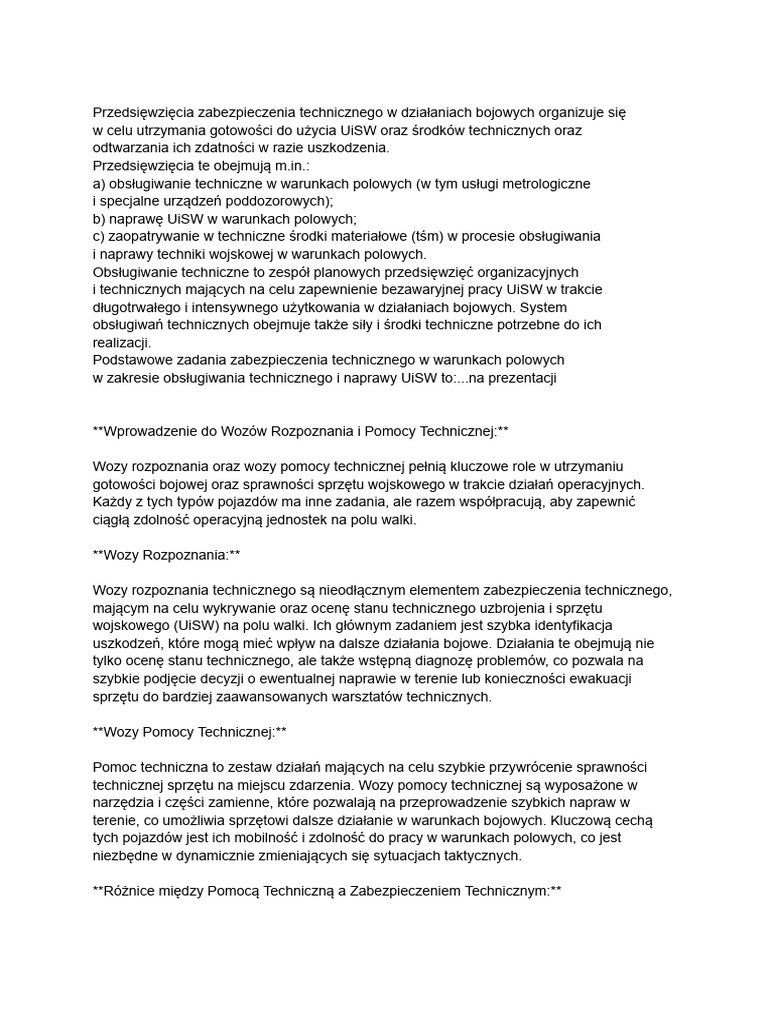 Wozy Zab. Tech | PDF
