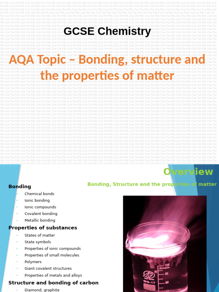 PiXL Club GCSE Chemistry Guide | PDF | Ion | Chemical Bond