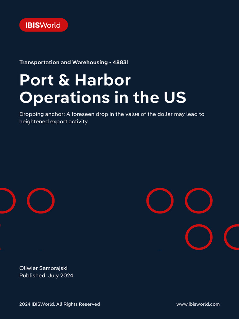 Port Harbor Operations in The US Industry Report | PDF | Port | Transport